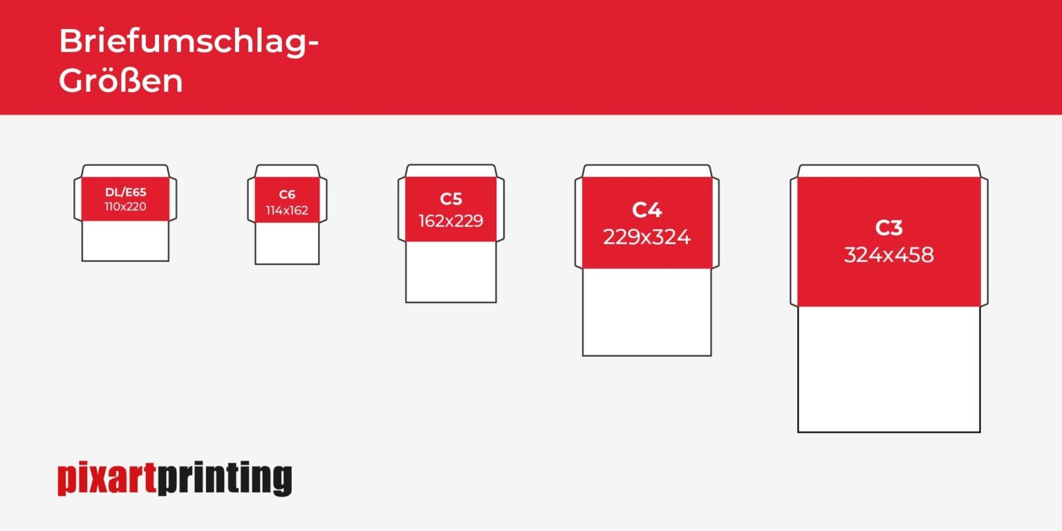 Abmessungen Briefumschlag | Pixartprinting